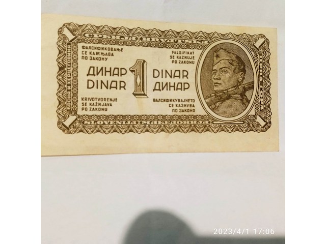 Jugoslavija 1  dinar 1944