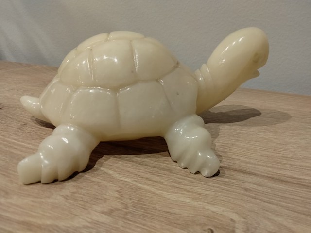 Kornjača Hand Carved Turtle Figurine Stone Marble Alaba