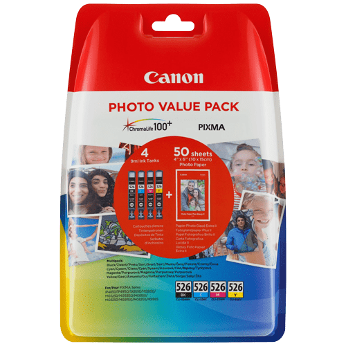 CANON CLI-526 PVP (4 kertridža + 50 listova foto papira) - 4540B017AA
