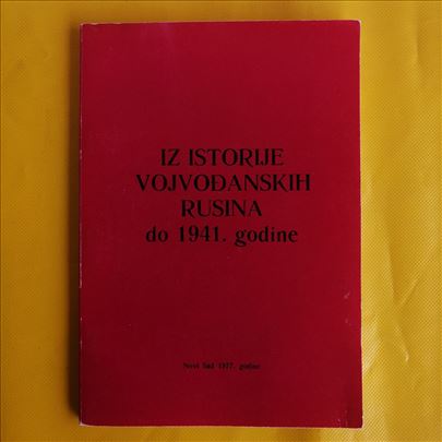 Iz istorije vojvođanskih Rusina do 1941. godine