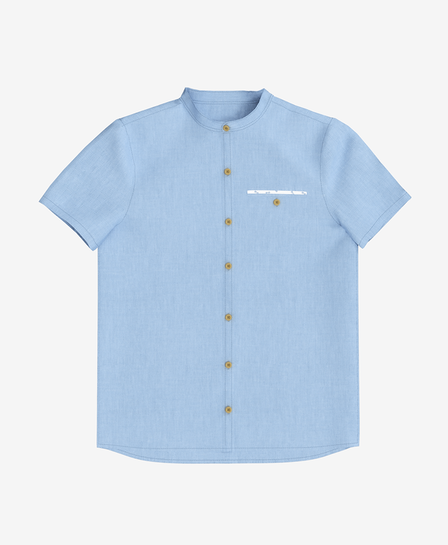 Plava lanena košulja za dečake
