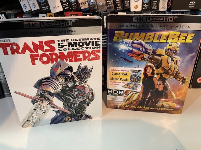 Transformers 1-5 plus Bumblebee 4k uhd blu ray