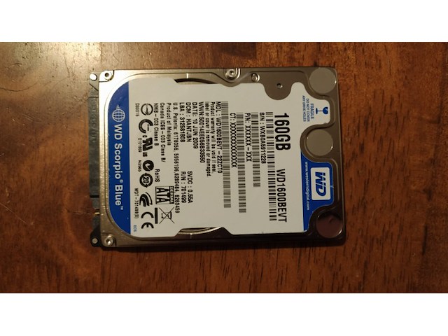 Hard disk WD 160GB , SATA II , 100% helta