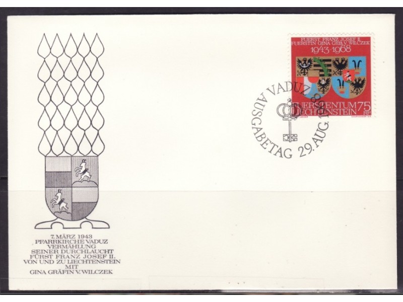 Lihtenštajn - FDC grbovi 1968.