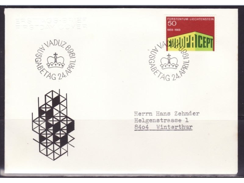 Lihtenštajn - FDC Evropa 1969.