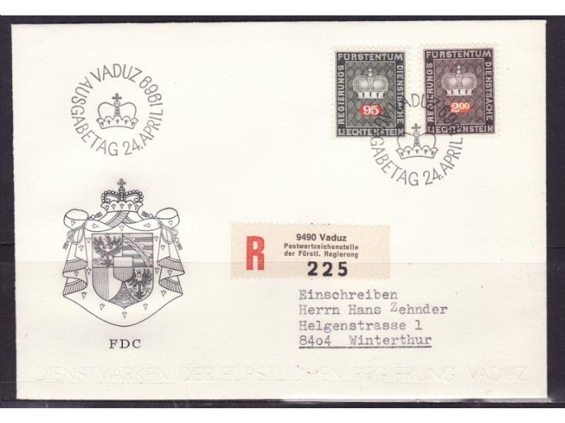 Lihtenštajn - FDC službene 1969.