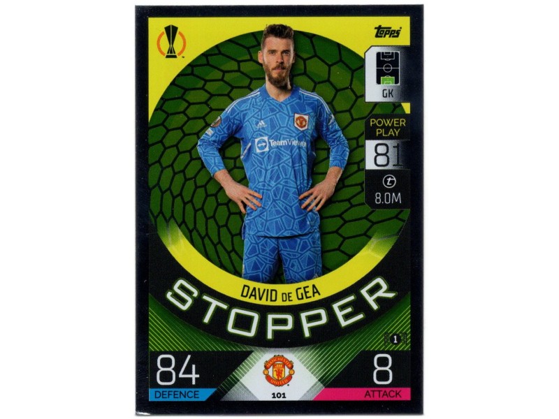 101.David DE GEA -MANCHESTER- TOPPS Match ATTAX 2023