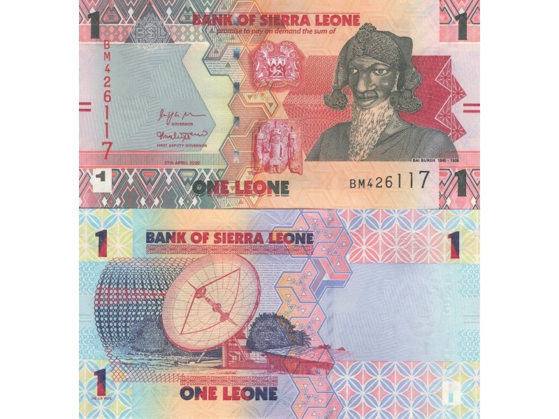 SIERRA LEONE 1 Leone 2022 UNC, denominacij