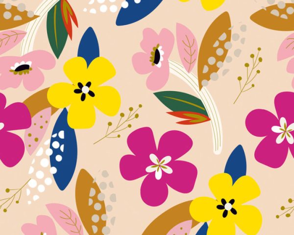 LIVINGWALLS WALLPAPER «FLORAL, COLORFUL» 392091