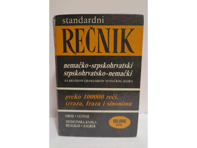 REČNIK NEMAČKO SRPSK. SRPS. NEMAČKI SA GRANATIIKOM