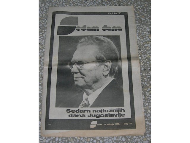 Vjesnik Sedam dana br. 113, 10.V 1980. - Tito