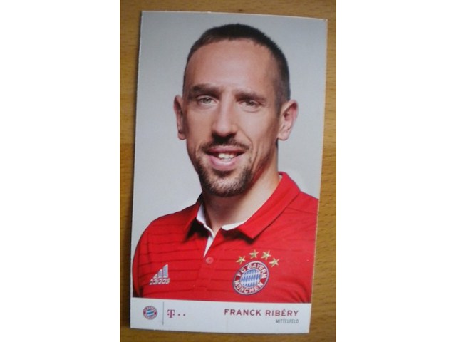 Autogram karta `Bayern 2016-2017 Franck Ribery`