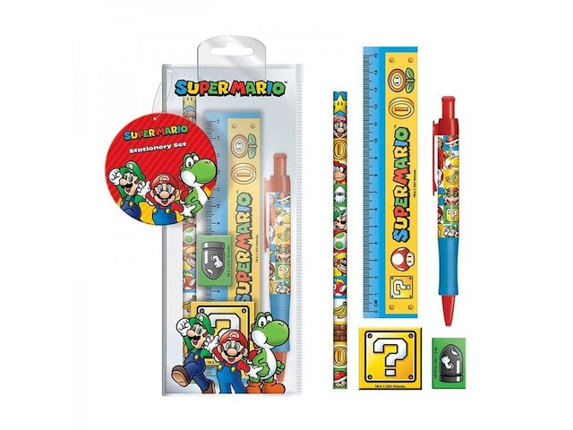 Super Mario (Colour Block) Stationery Set