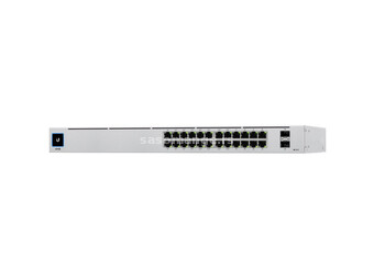 Ubiquiti USW-Pro-24-POE-EU configurable Gigabit Layer2 and Layer3 switch with auto-sensing 802.3a...