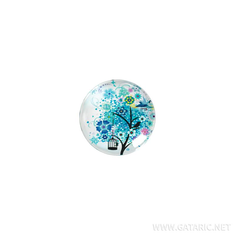 Magnet "Cartoon Tree Blue" 4cm