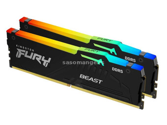 KINGSTON DIMM DDR5 64GB (2x32GB kit) 6000MTs KF560C36BBEAK2-64 FURY Beast RGB EXPO