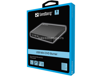 USB DVD-RW SATA Sandberg mini 133-66