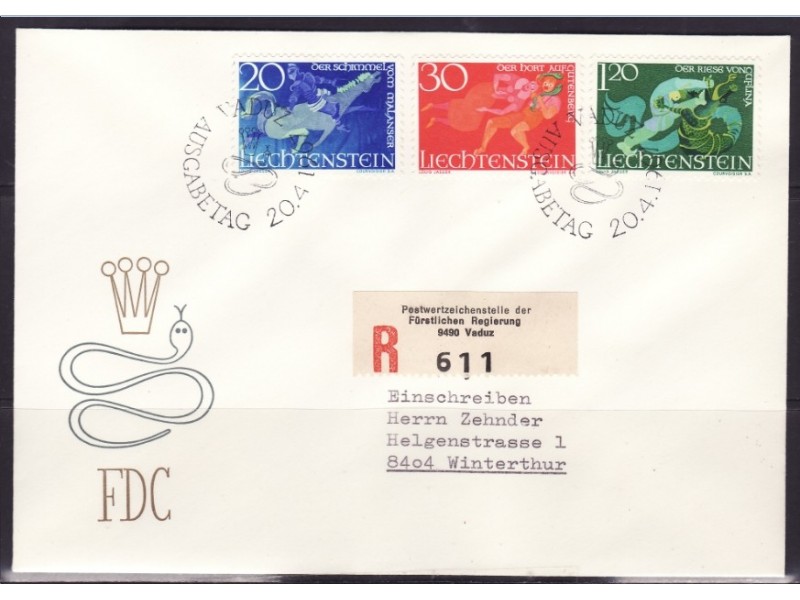 Lihtenštajn - FDC umetnost 1967.