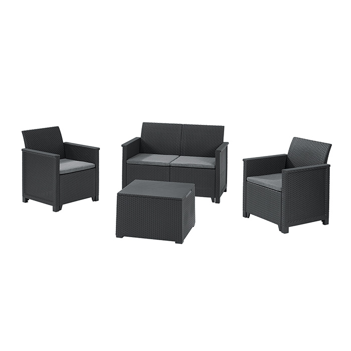 Bastenski Set ELODIE 2 Seater sa Box Stolom Grafit CU 253948