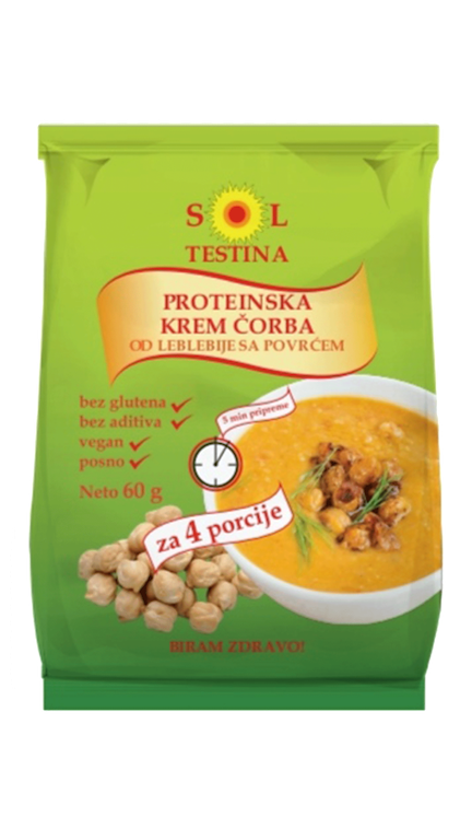 Proteinska krem čorba od leblebije sa povrćem 60gr PG Krstić