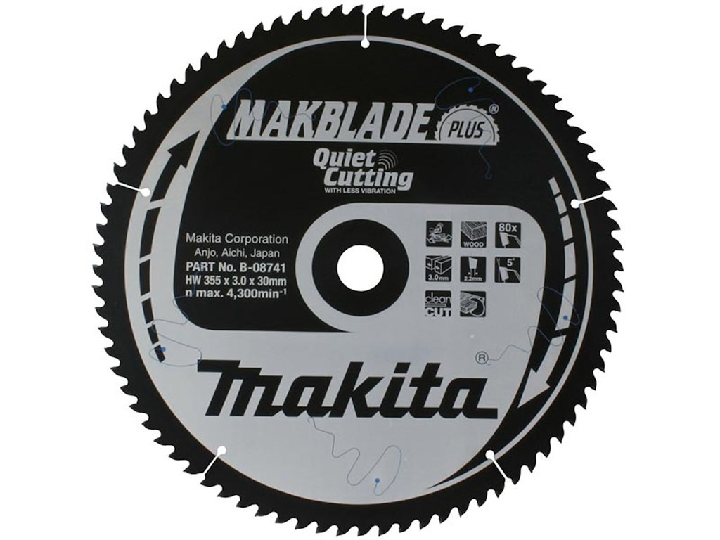 List za testeru MAKITA MAKBLADE 355×30/80Z B-08741