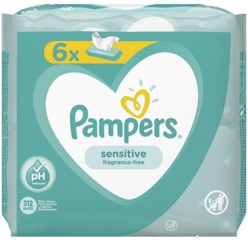 Pampers vlažne maramice Sensitive 6x52 kom