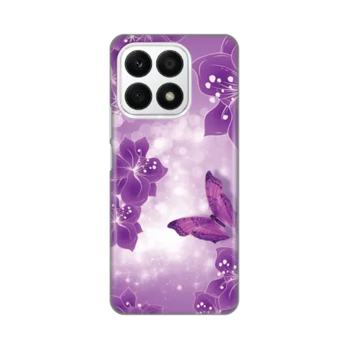 Silikonska futrola - maska print za Huawei Honor X8a Butterfly And Flowers