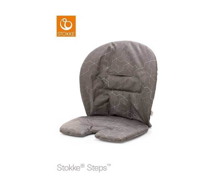 STOKKE STEPS SET CUSHION GEOMETRIC GREY (ORGANIC COTTON)