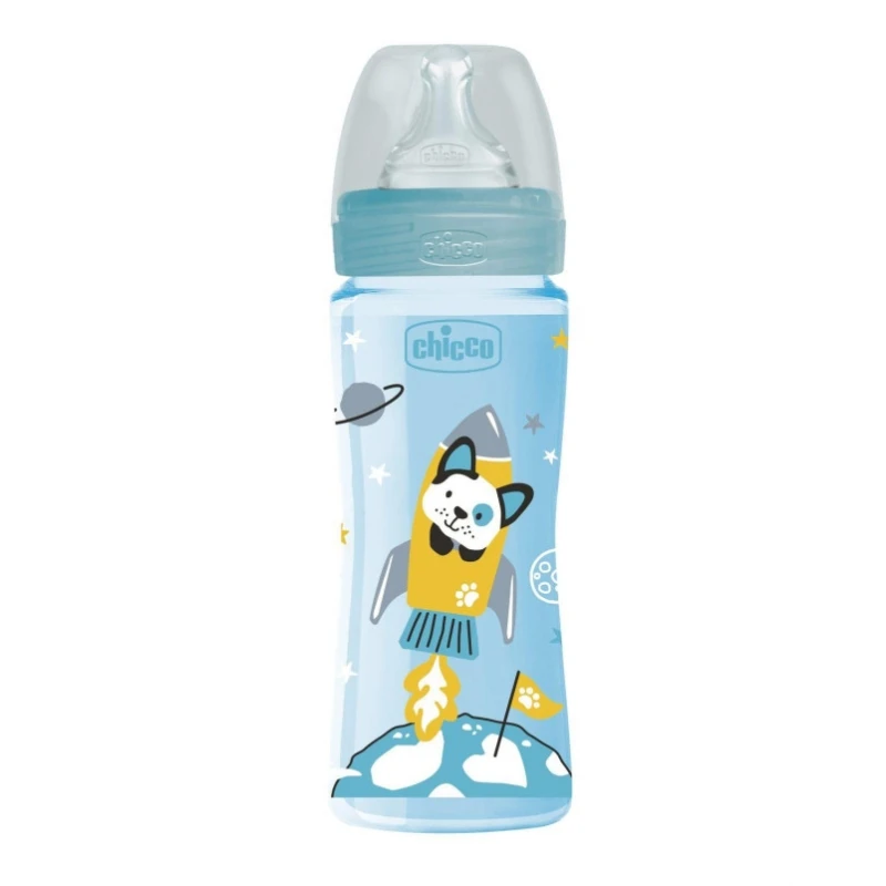 Chicco WB plastična flašica za bebe 330ml, Plava