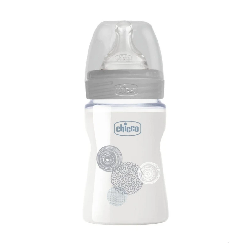 Chicco WB staklena flašica za bebe 150ml, Siva