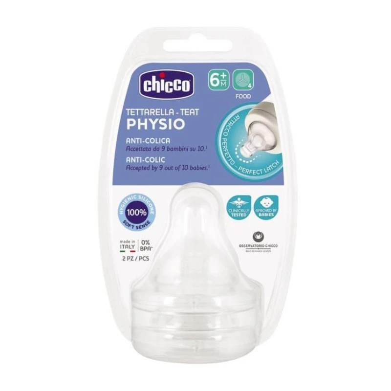 Chicco Silikonska cucla za bebe 6m+, Zvezda