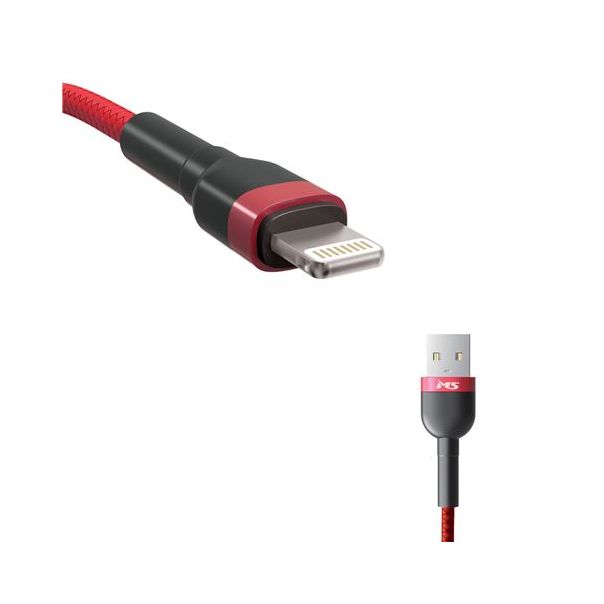 MS Kabl USB-A 2.0 na Lightning, 1m, crvena