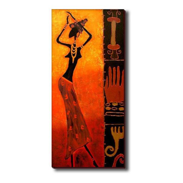 DELTA LINEA Uramljena slika Devojka igra afrički ples 30x70 cm