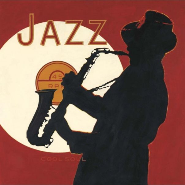 DELTA LINEA Uramljena slika Le festival de Jazz cool soul 50x50 cm