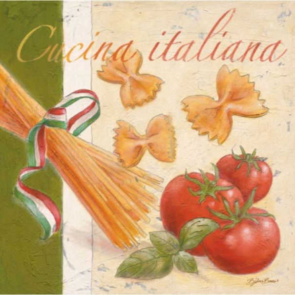 DELTA LINEA Uramljena slika Cucina Italiana 50x50 cm