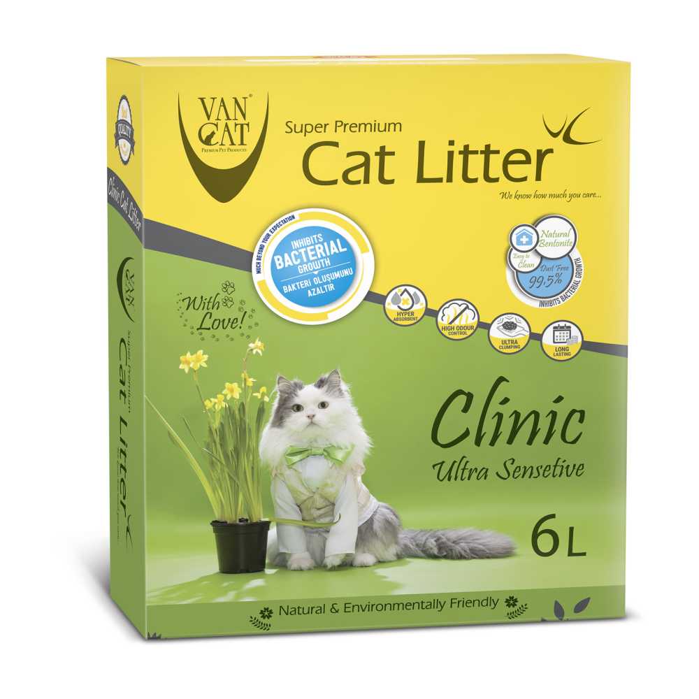 VanCat posip za mačke - Clinic Ultra Sensitive 6kg