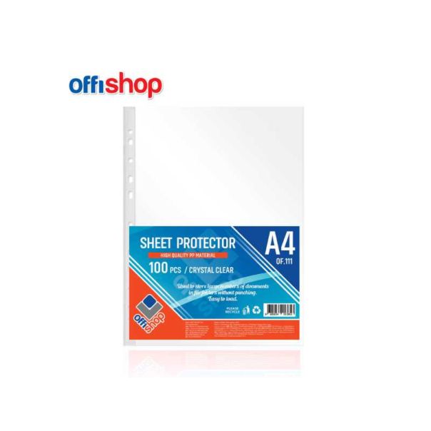 OFFISHOP Folija sa perforacijom A4 100mic Crystal Clear OF111