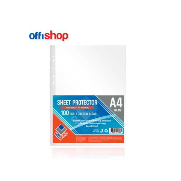 OFFISHOP Folija sa perforacijom A4 120mic Crystal Clear OF112