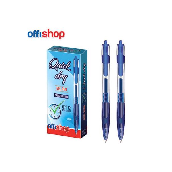 OFFISHOP Gel olovka brzosušeća plava OF392, set 1/12