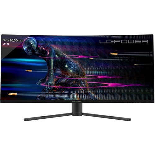 LC POWER 34″ UWQHD 165Hz Zakrivljen monitor | LC-M34-UWQHD-165-C