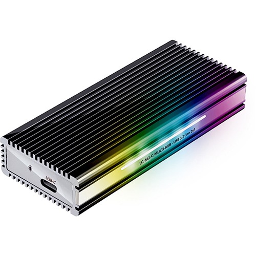 LC POWER Eksterno USB 3.2 Gen.2 kućište NVMe/SATA M.2 SSD | LC-M2-C-MULTI-RGB