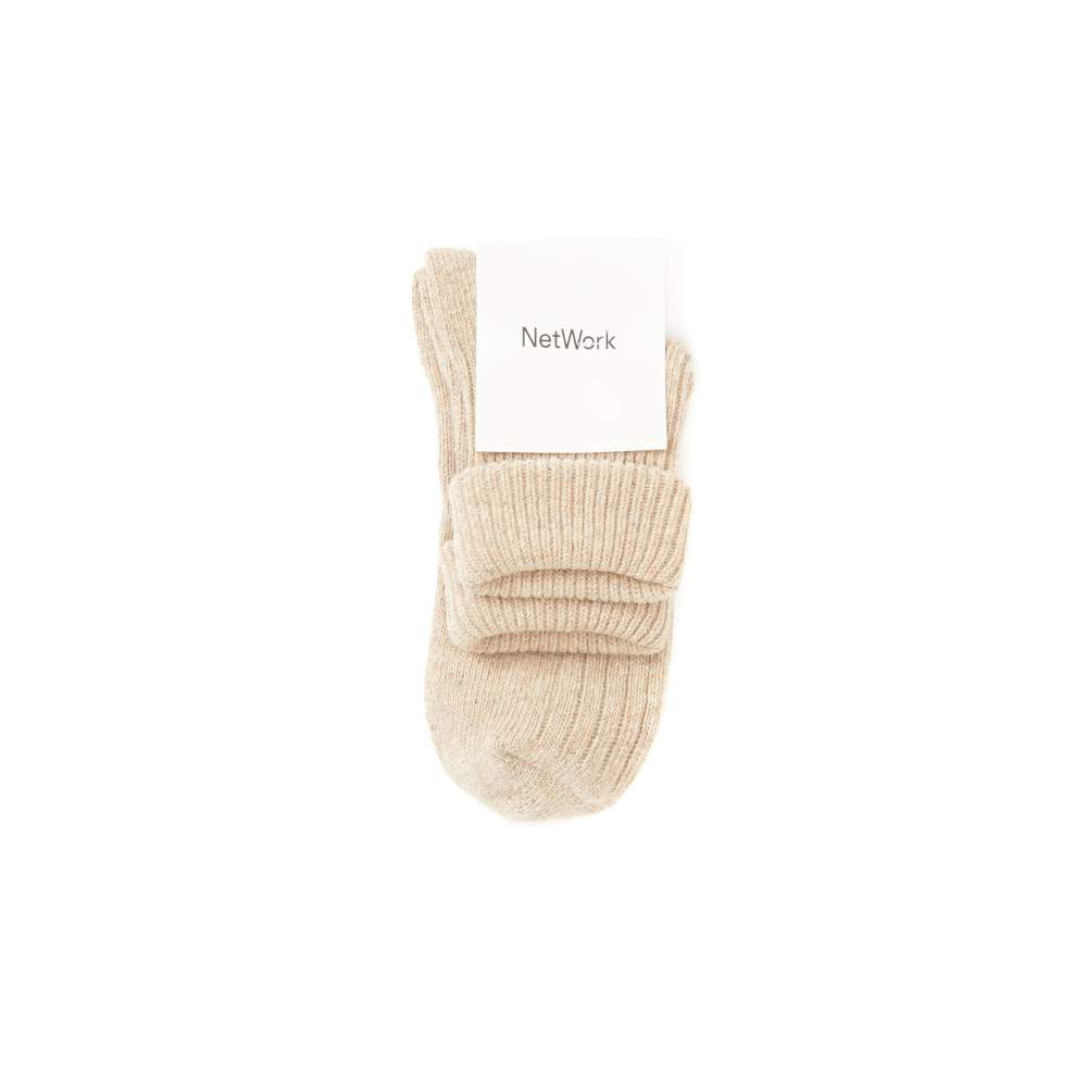 Beige Melange Women's Socks
