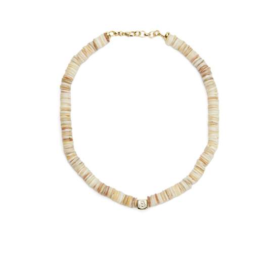 Beige Beaded Women's Necklace