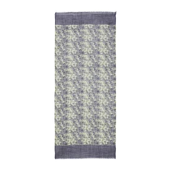 Khaki Patterned Men's Wool Shawl