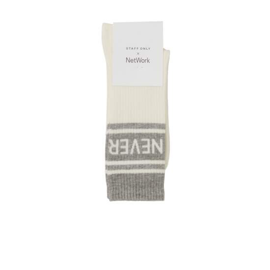 Ecru Font Jacquard Men's Socks