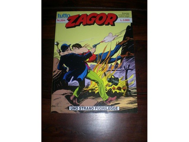 ZAGOR TUTTO 204 UNO  STRANO  FUORILEGGE*