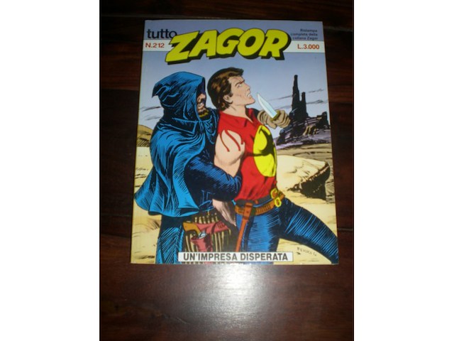 ZAGOR TUTTO 212 UN`IMPRESA  DISPERATA*