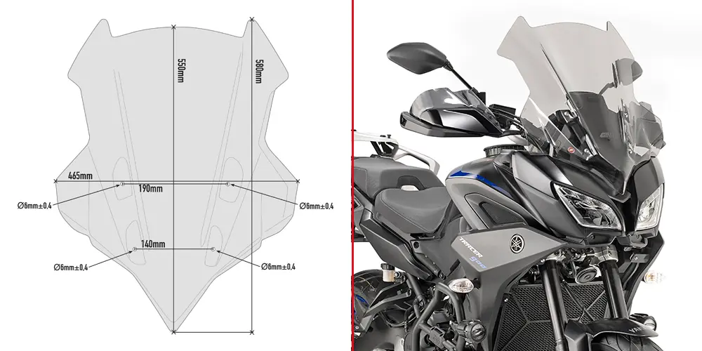 GIVI D2139S vizir YAMAHA TRACER 900 2018-20