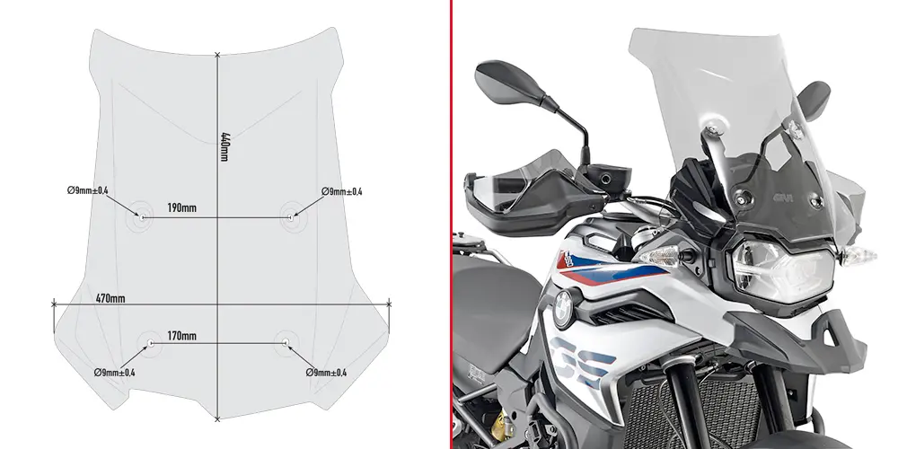 GIVI D5127S vizir BMW F750GS 2018-20