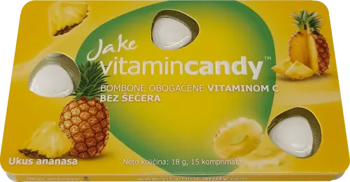 Jake
Jake vitamincandy - Ananas, 15 kom